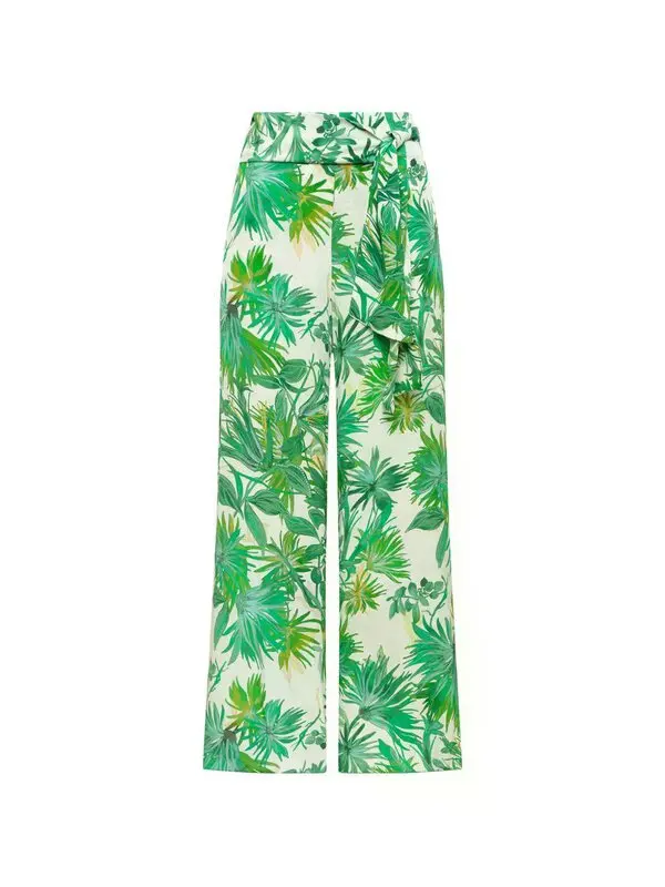 Malìparmi Botanical Jungle Floral-print Trousers - Green