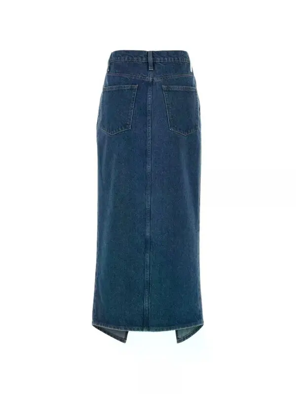 JIL SANDER Front-slit Denim Skirt - Blue