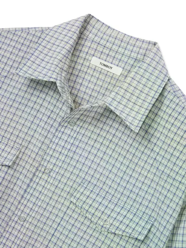 STUDIO TOMBOY Double-pocket Checkered Shirt
