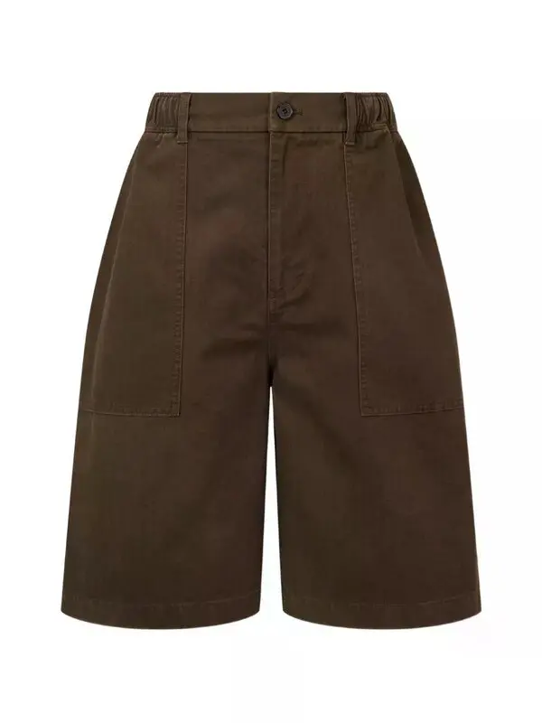 STUDIO TOMBOY Herringbone-texture Shorts - Brown