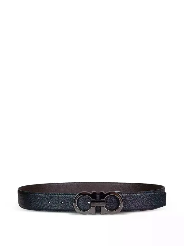 FERRAGAMO Gancini Buckle Belt - Black