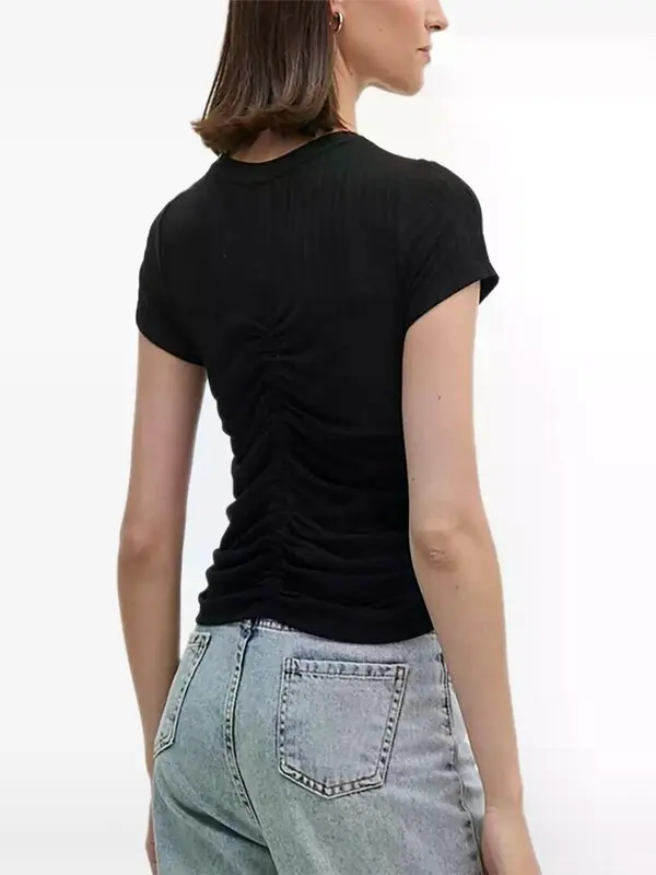 Dkny Ribbed Gathered T-shirt