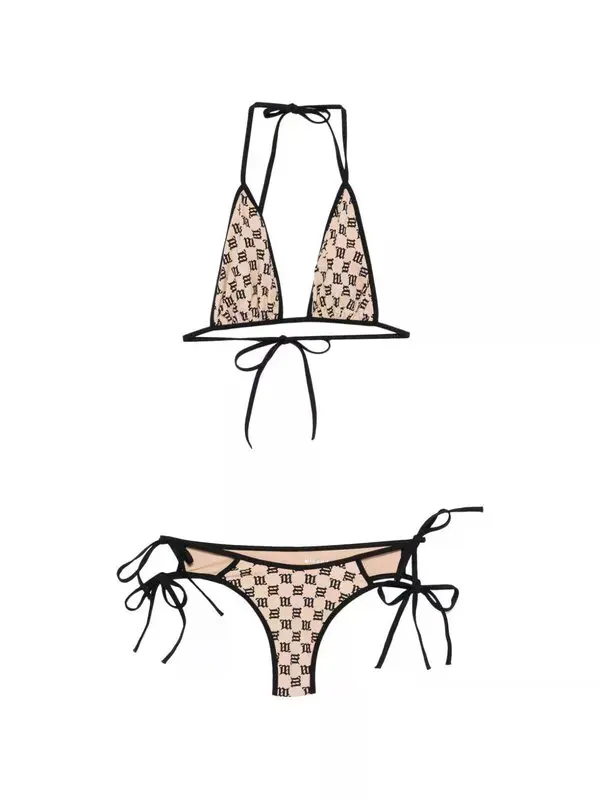 MISBHV Monogram-print Bikini - Neutrals