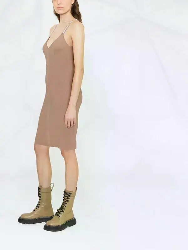Off-White Logo Strap Bodycon Dress