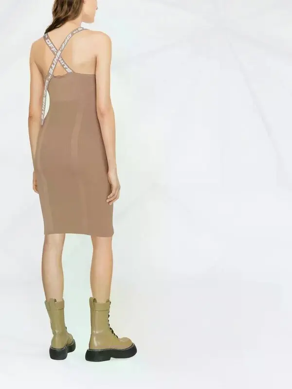Off-White Logo Strap Bodycon Dress