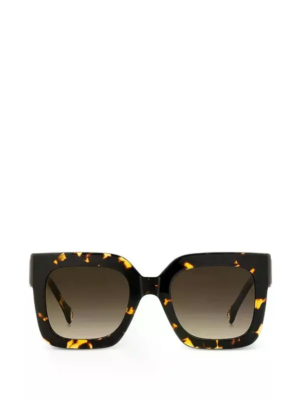 Carolina Herrera Tortoiseshell Square Frame Sunglasses - Brown