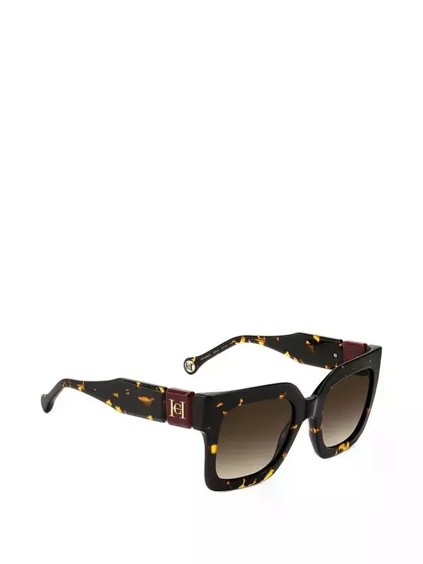 Carolina Herrera Tortoiseshell Square Frame Sunglasses - Brown