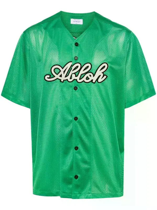 Off-White Mesh Baseball Jersey Shirt