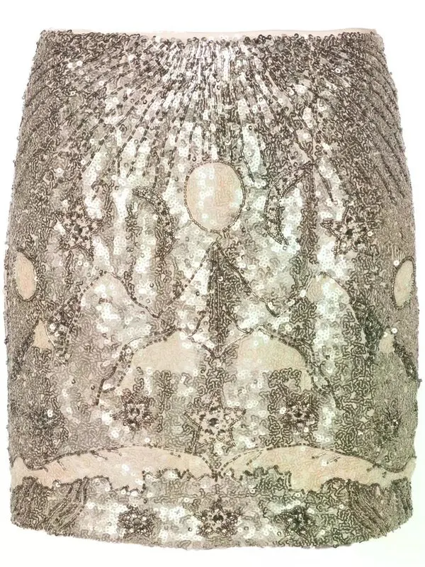ALLSAINTS Sequin-embellished Mini Skirt - Neutrals