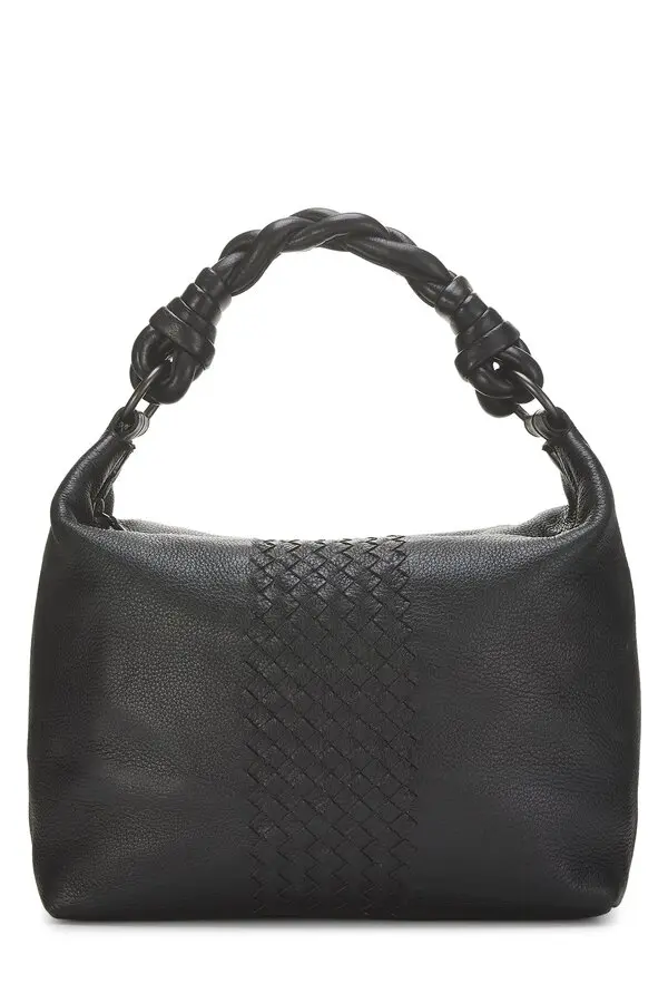 Bottega Veneta Leather Braided Hobo - Black