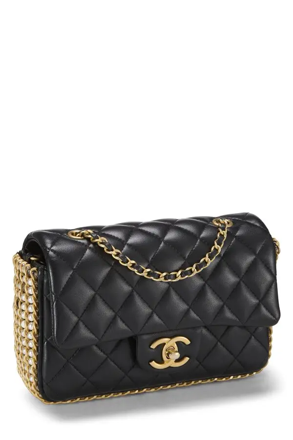 Chanel Lambskin River Of Pearls Flap Bag