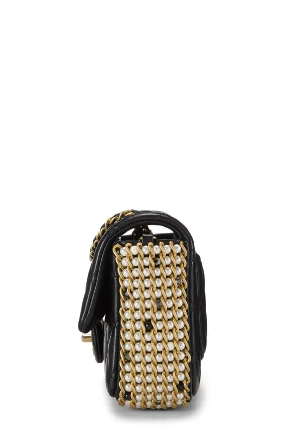 Chanel Lambskin River Of Pearls Flap Bag