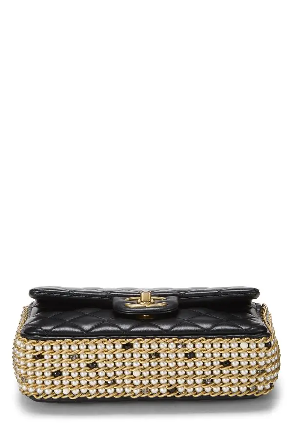 Chanel Lambskin River Of Pearls Flap Bag