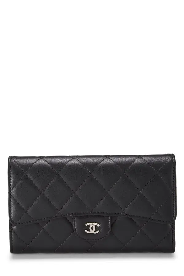 Chanel Lambskin Classic Flap Wallet - Black