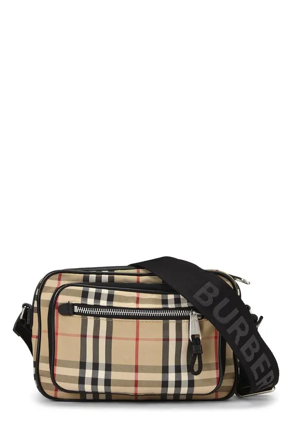 Burberry Vintage Check Camera Bag - Black