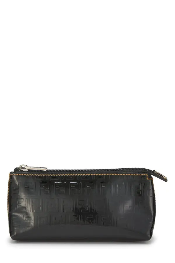 Fendi Zucca Patent Pouch - Black