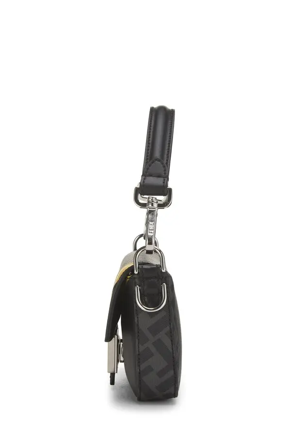 Fendi Zucca Coated Canvas Convertible Baguette - Black