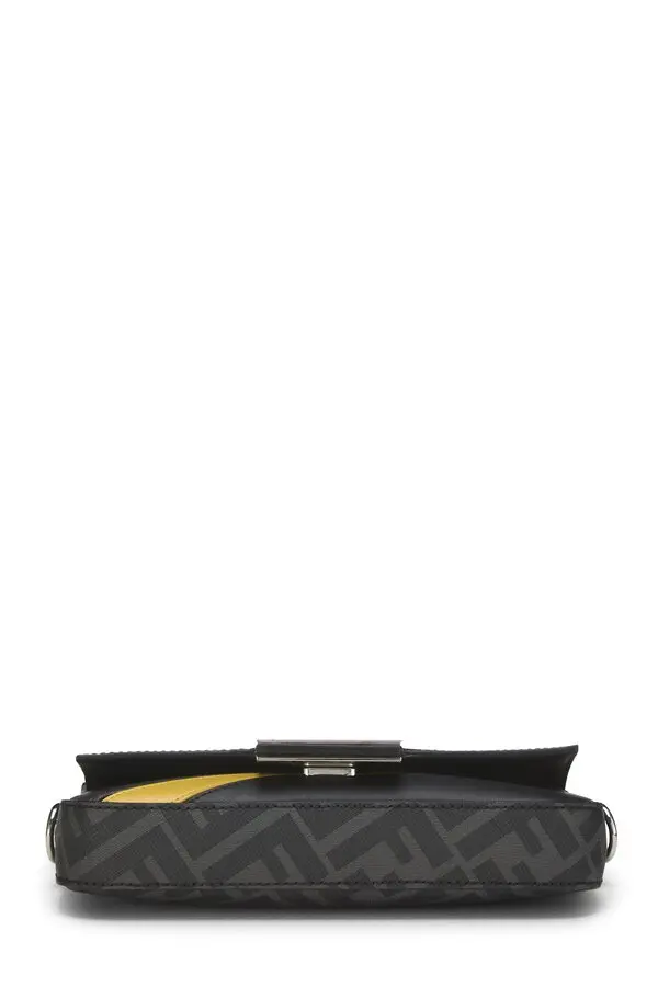 Fendi Zucca Coated Canvas Convertible Baguette - Black