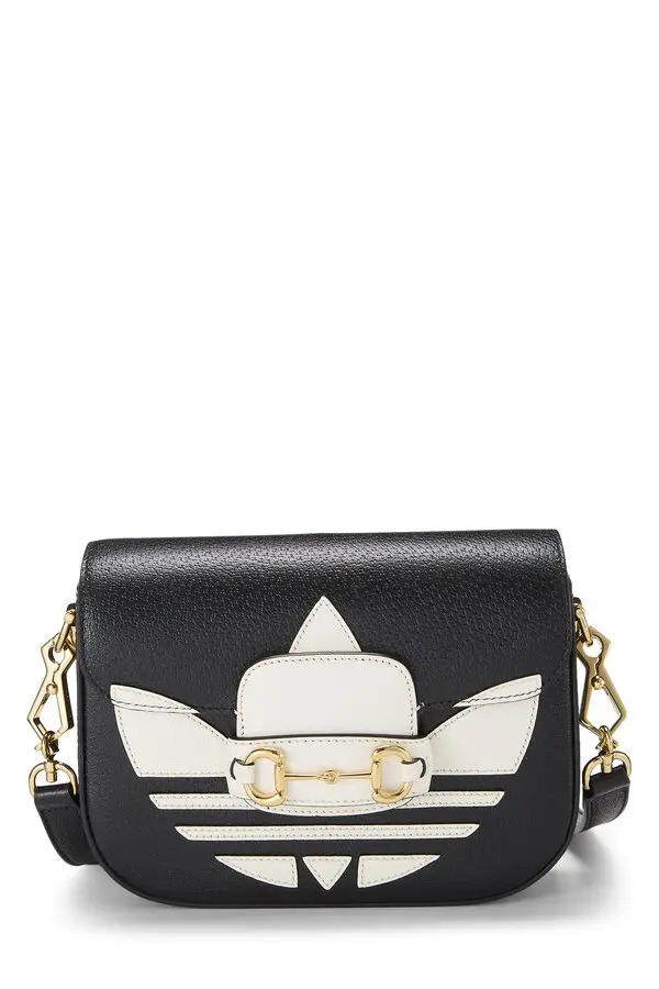 Gucci Adidas X 1955 Horsebit Shoulder Bag - Black