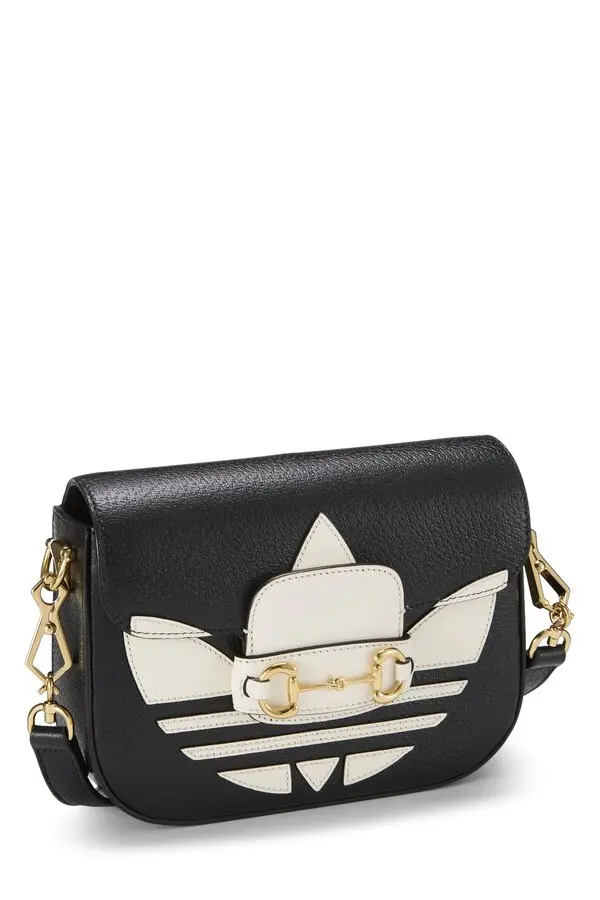 Gucci Adidas X 1955 Horsebit Shoulder Bag - Black