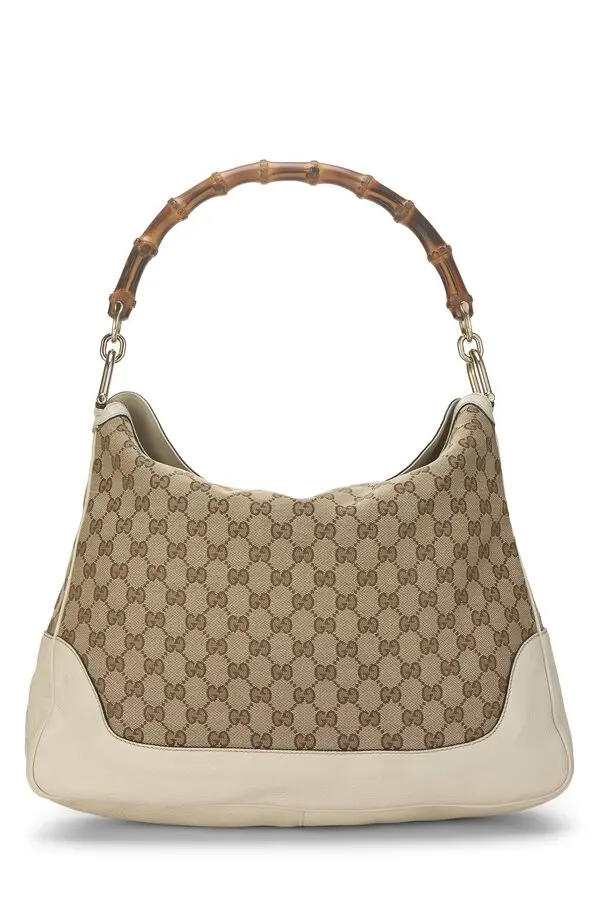 Gucci Original Gg Diana Bamboo Hobo - White