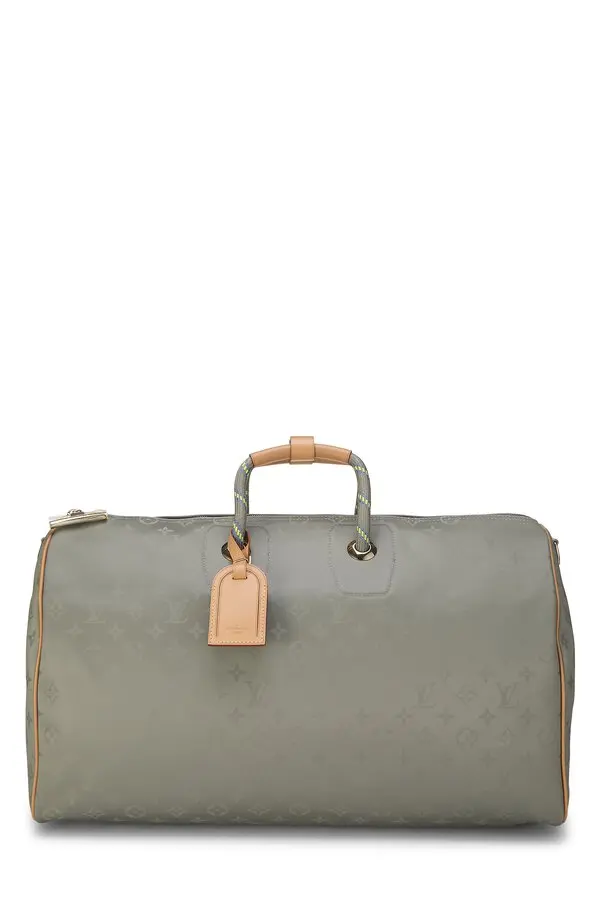 LOUIS VUITTON Monogram Titanium Keepall Bandouliere 50 - Grey