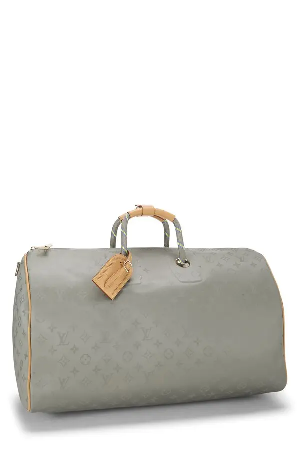 LOUIS VUITTON Monogram Titanium Keepall Bandouliere 50