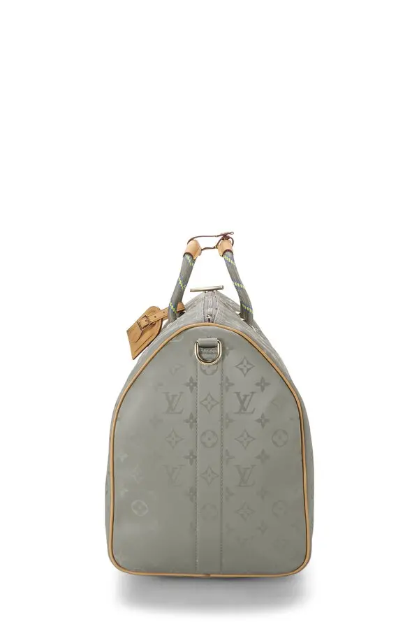 LOUIS VUITTON Monogram Titanium Keepall Bandouliere 50