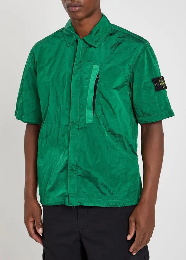Stone Island Crinkled Nylon Overshirt