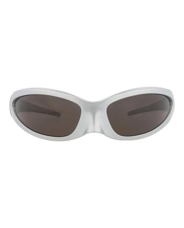 Balenciaga Shieldframe Bio Injection Sunglasses - Silver Silver Grey (bb0251s/30013805/005)