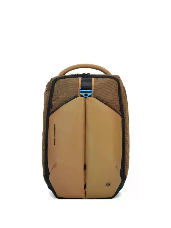 PIQUADRO Panelled Logo-print Backpack