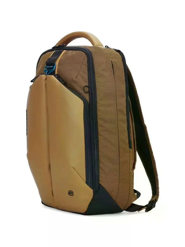 PIQUADRO Panelled Logo-print Backpack