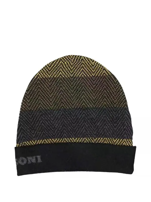 Missoni Zigzag Knit Beanie - Black