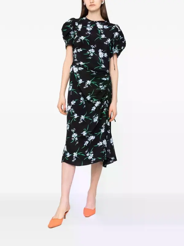 N°21 Floral-print Draped Dress