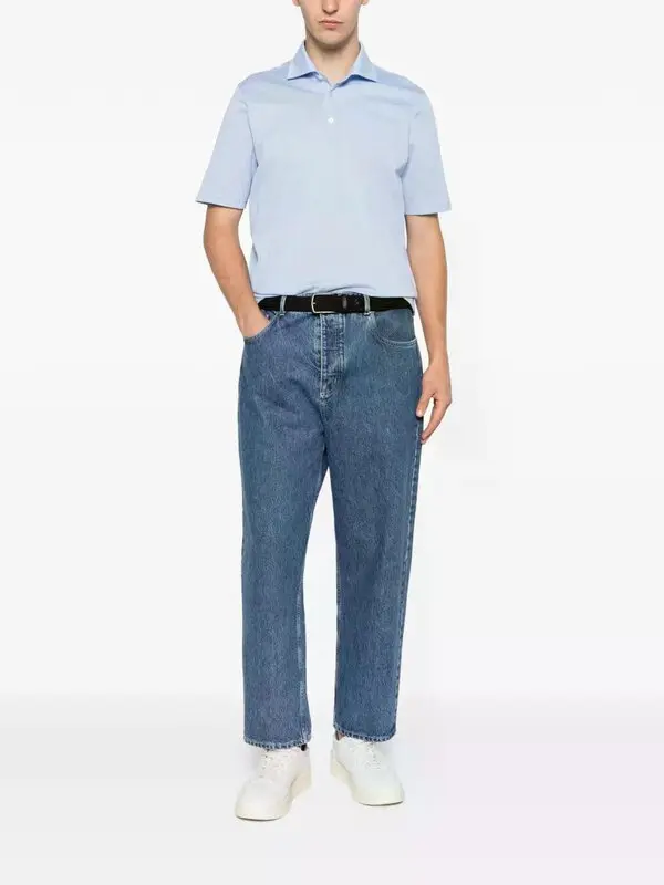 FERRANTE Short-sleeve Polo Shirt - Blue