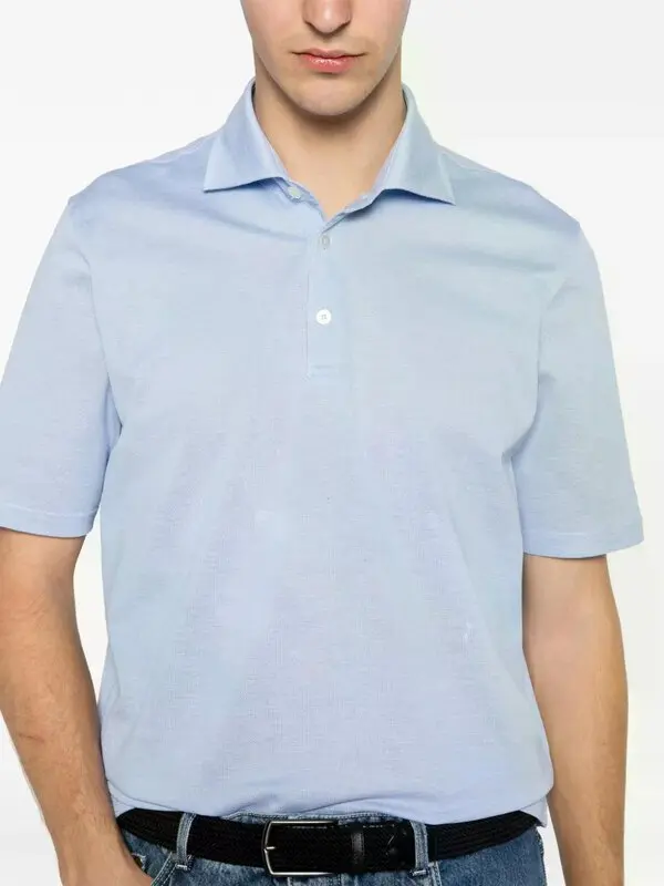 FERRANTE Short-sleeve Polo Shirt - Blue