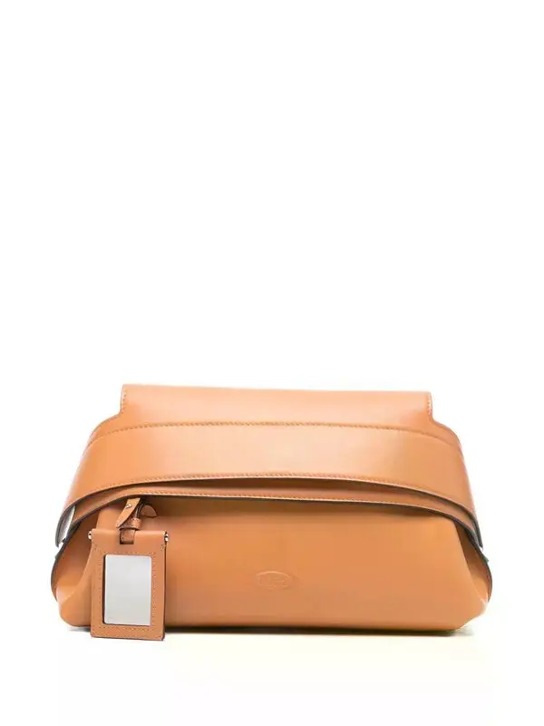 TOD'S Mini Leather Clutch Bag - Neutrals