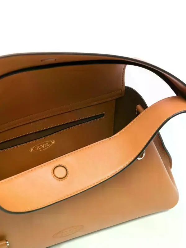TOD'S Mini Leather Clutch - Neutrals