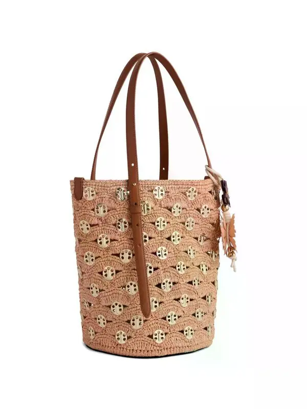 Rabanne Crochet Metal Discs Bucket Bag