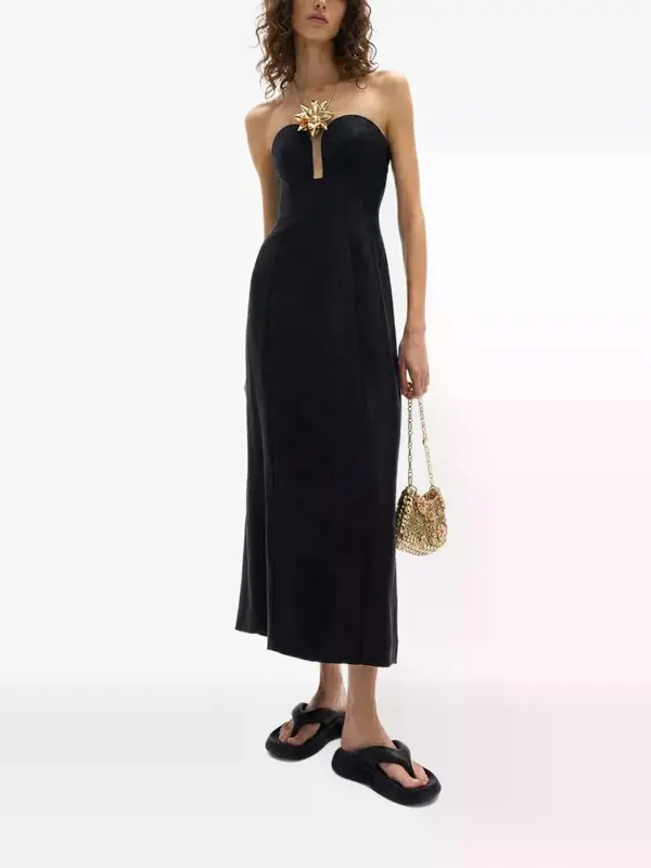 Rabanne Heart-shaped Midi Dress - Midnight Blue