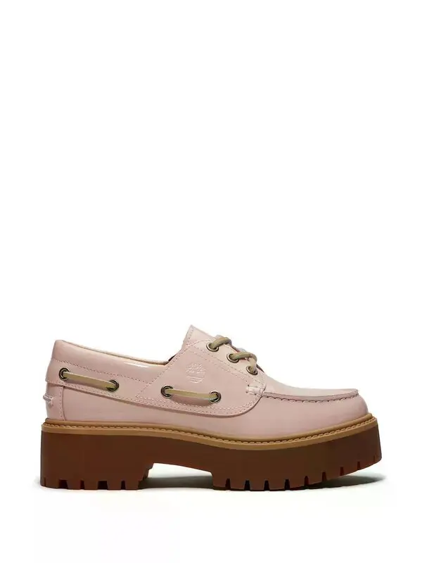 Timberland Stone Street Patent Leather Boat Loafers - Pink