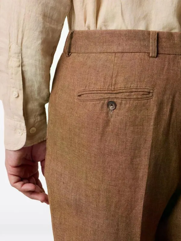 Brooks Brothers Herringbone-pattern Trousers