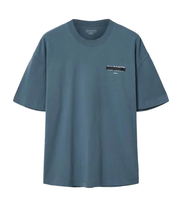 ALLSAINTS Organic Cotton Redact T-shirt - Blue