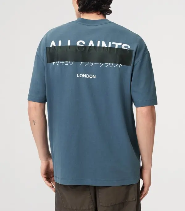 ALLSAINTS Organic Cotton Redact T-shirt - Blue