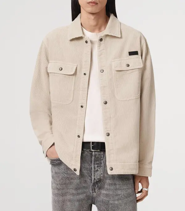 ALLSAINTS Corduroy Castleford Overshirt - White