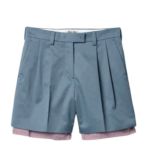 Miu Miu Chino Layered Bermuda Shorts