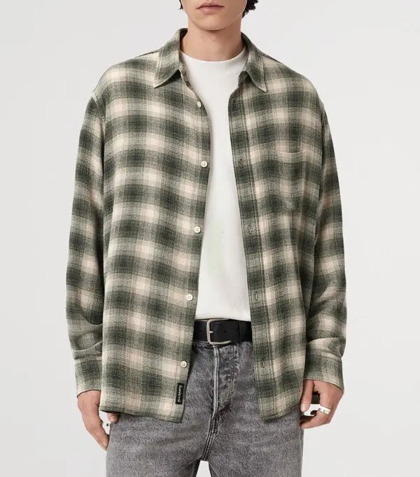 ALLSAINTS Check Lumley Shirt - Green