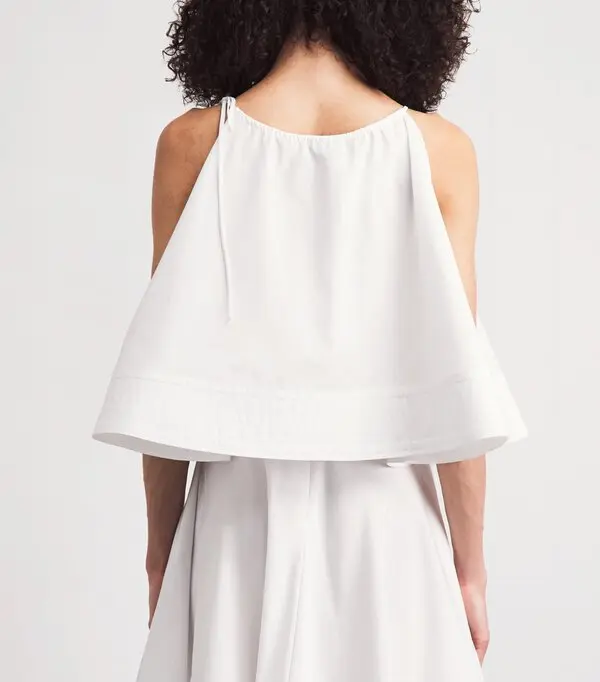 Stella McCartney Cotton Poplin Frill Blouse - White