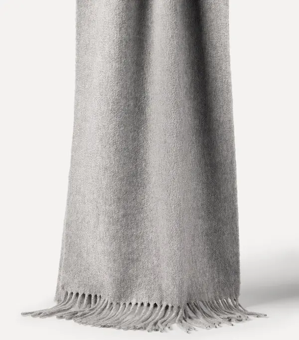 Brunello Cucinelli Cashmere Double-knit Scarf - Grey
