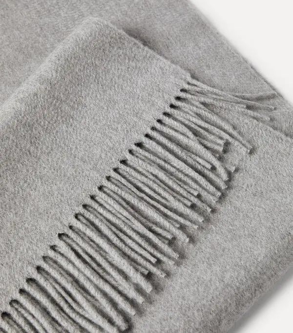 Brunello Cucinelli Cashmere Double-knit Scarf - Grey